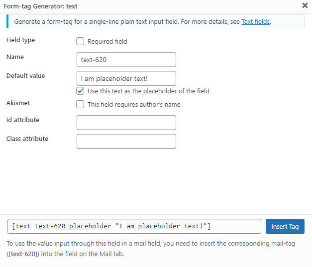 Use Dynamic Placeholders in Contact Form 7 | Knowledge Base | AuRise ...